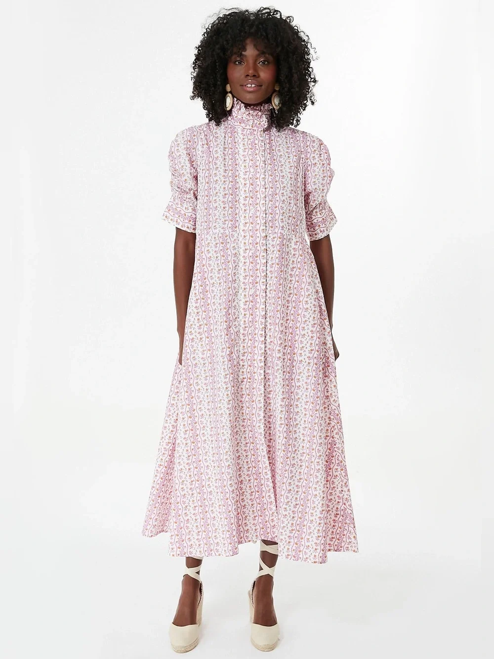 Thierry Colson | Dresses | Thierry Colson Pink Floral Venetia Midi ...